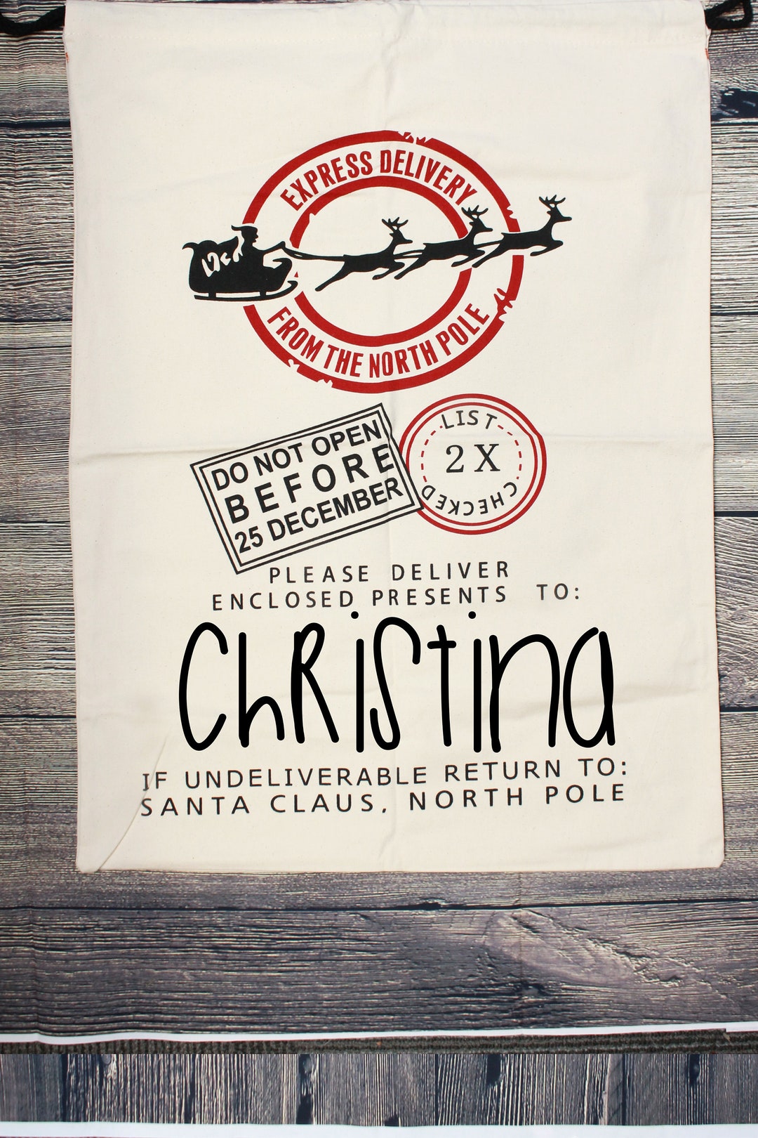 Santa Sack, Santa Toy Bag, Toy Bag, Gift Bag, Gift Wrap, Large Gift Bag ...