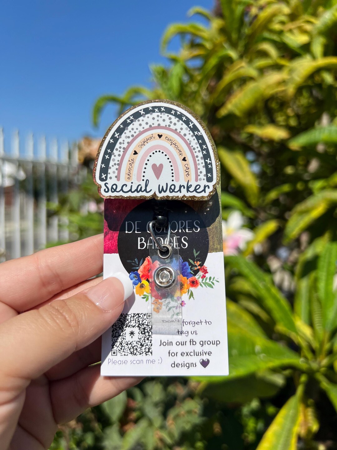 Social Worker Badge Reel, Social Worker ID Badge Holder, Retractable ID ...