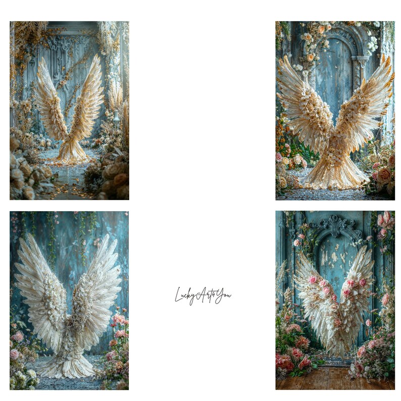 Angel Wings Overlay: Maternity Photography Backdrop (PNG Digital ...