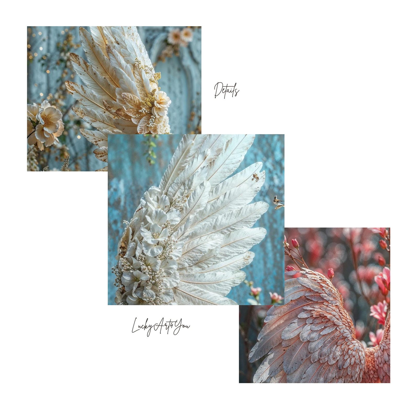 Luxuriant Angel Wings Overlays Studio Maternity Digital Backdrop ...