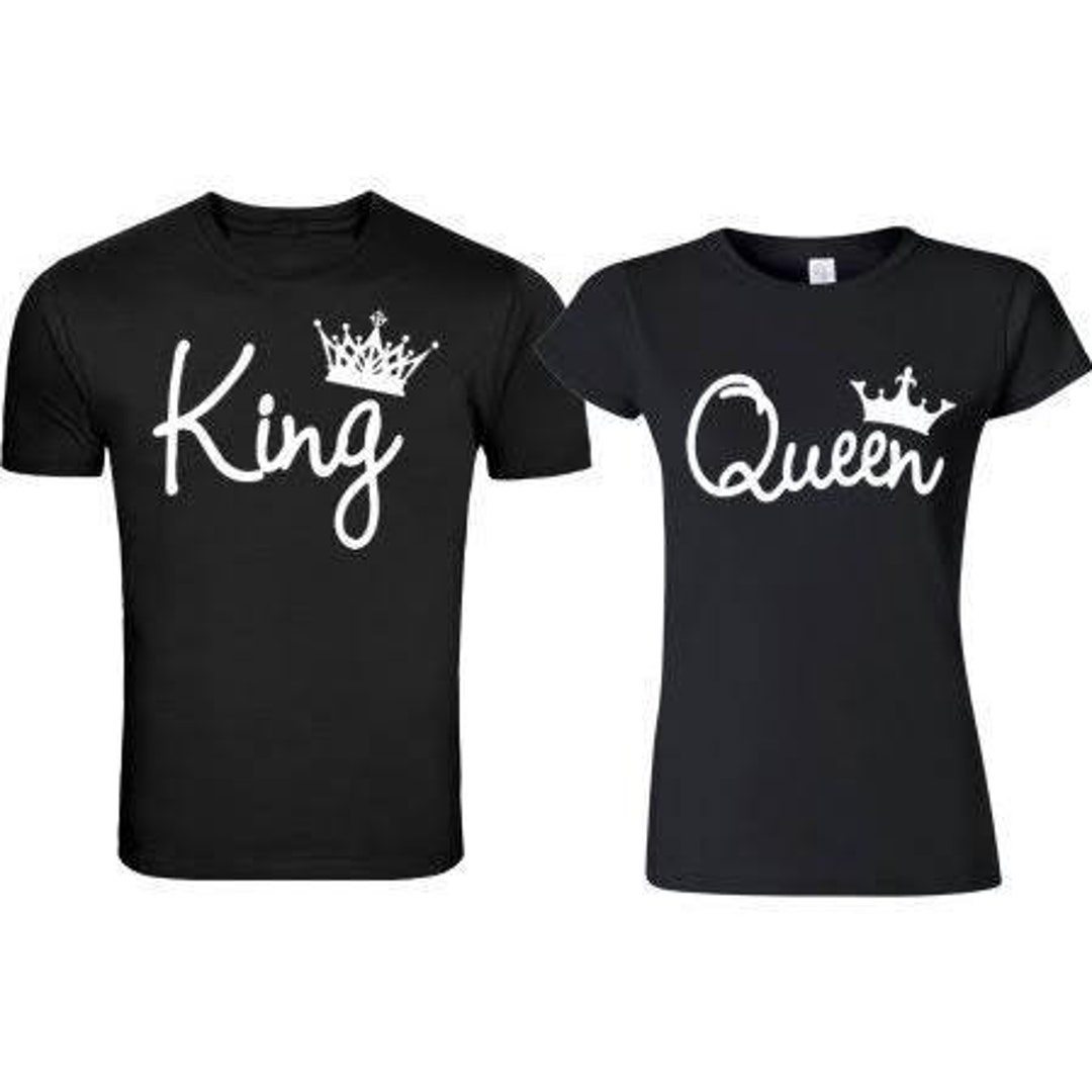 King and Queen Unisex Adult Matching T-shirts - Etsy