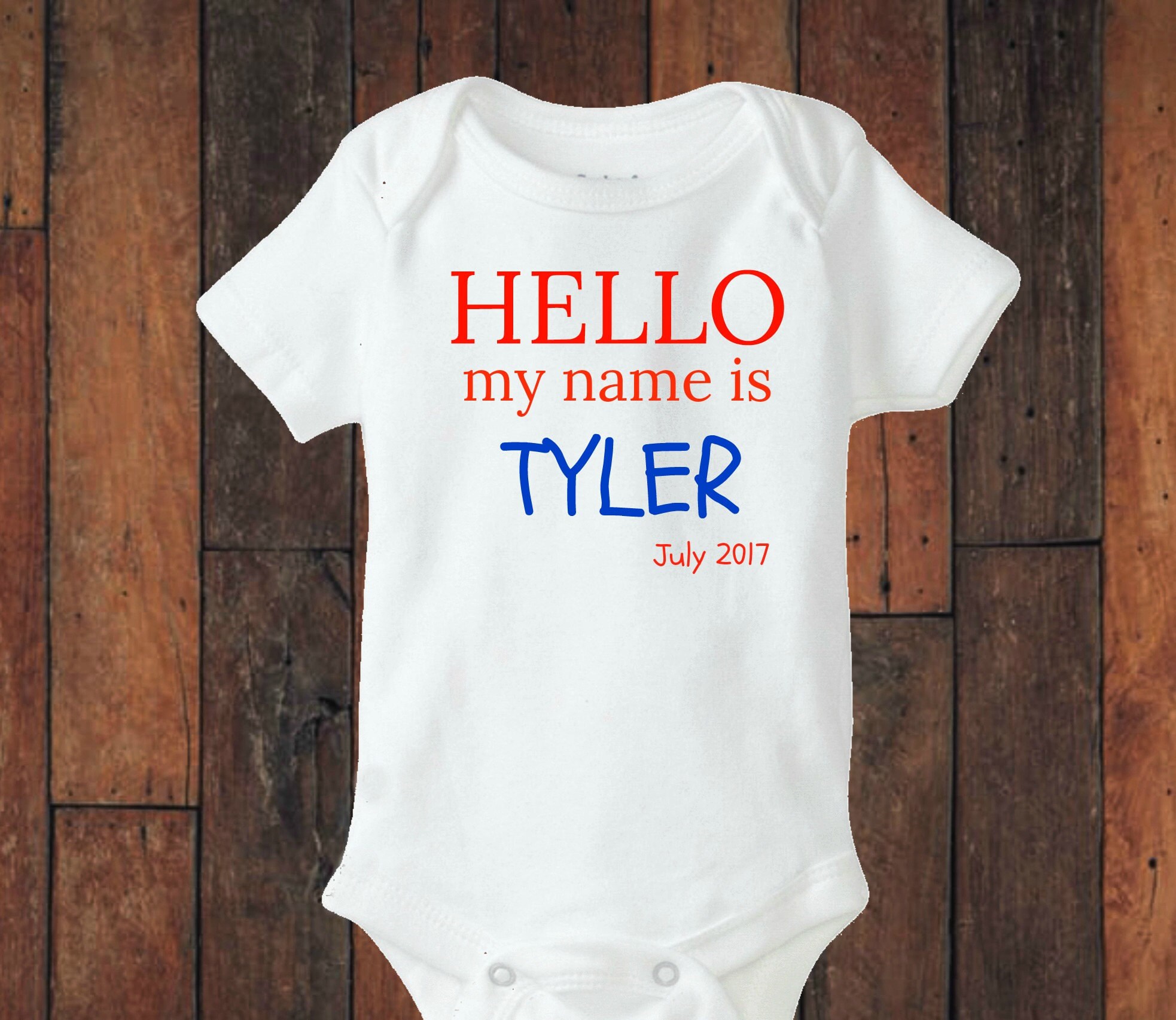 HELLO My Name is TYLER Personalized Boys Outfit - Etsy