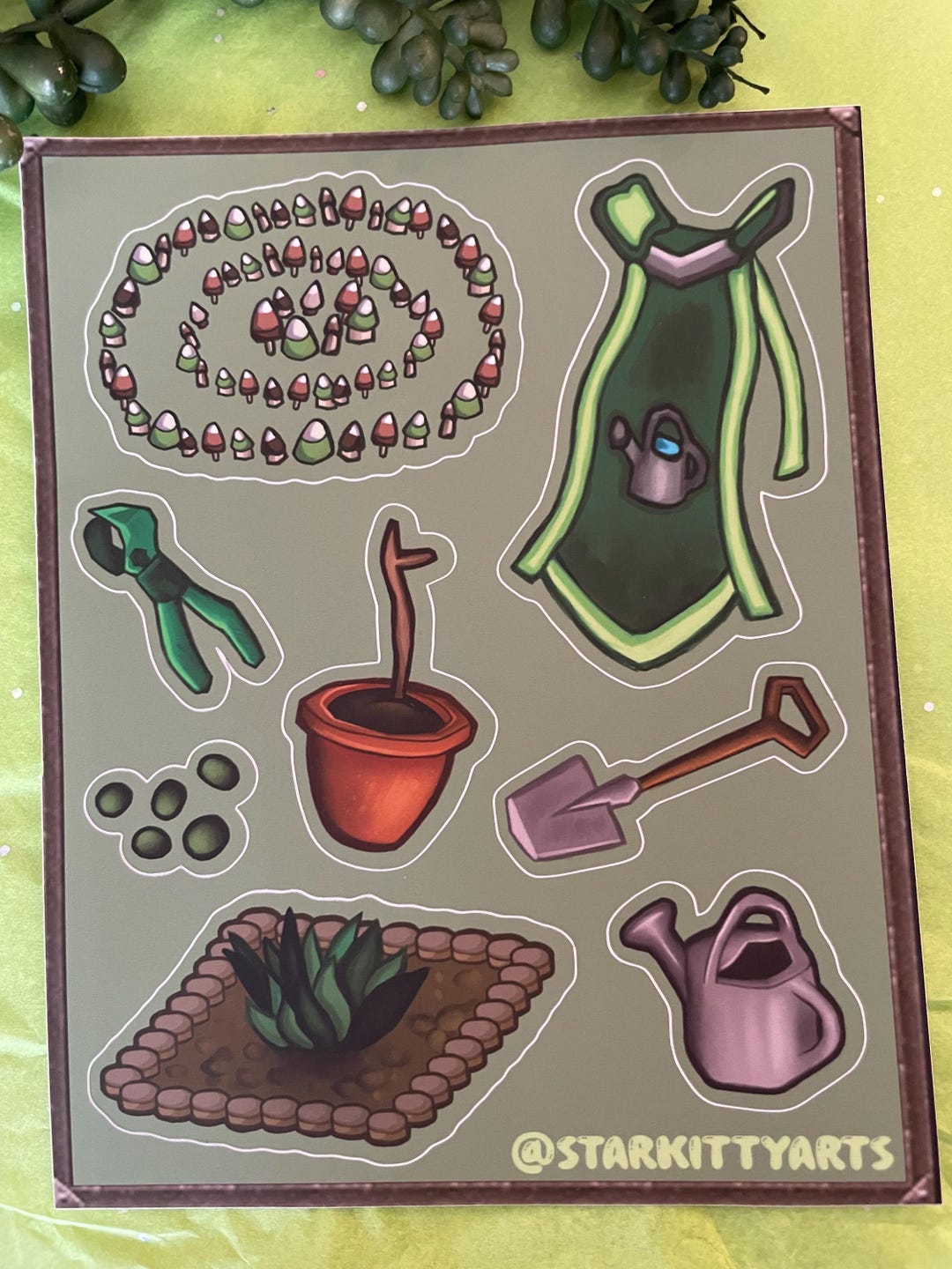Oldschool Runescape Farming Cape Matte Sticker Sheet - Etsy