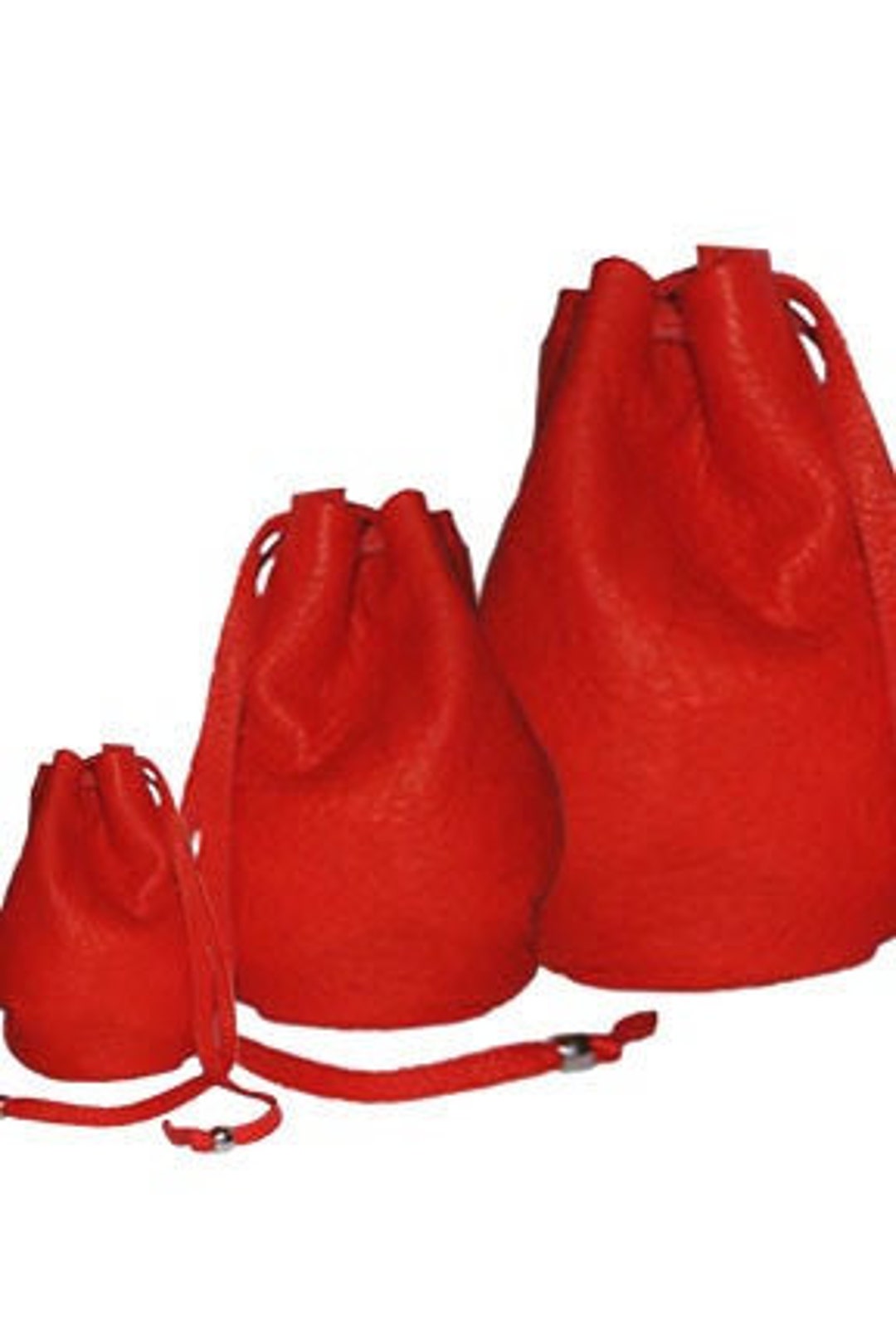 Set of 3 Deerskin Leather Drawstring Pouches Made to Order - Etsy