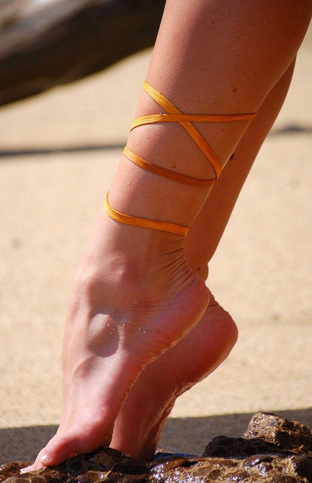 Deerskin Leather Beaded Lace Leg Wrap - Etsy