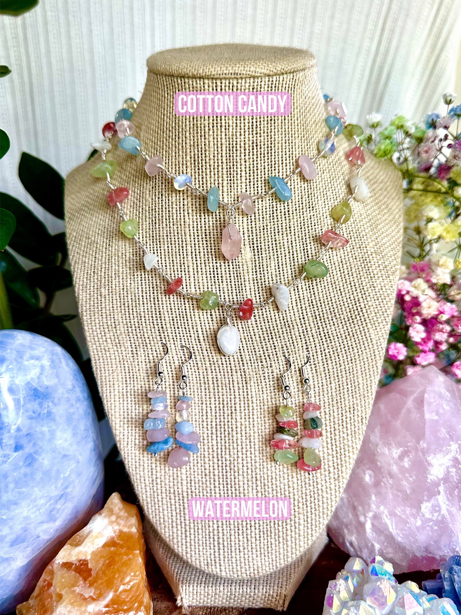 Summer Collection: Crystal Chip Jewelry Set - Etsy