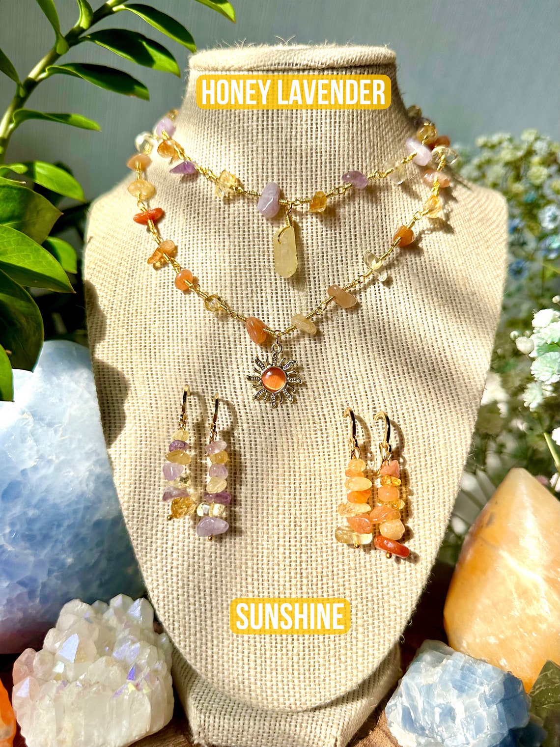 Summer Collection: Crystal Chip Jewelry Set - Etsy