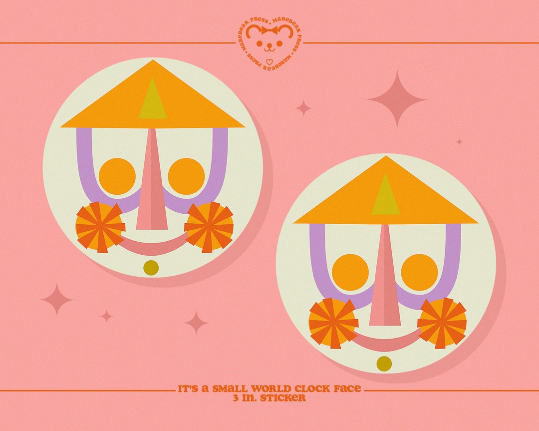 It's A Small World Clock Face - 3 In. Sticker - Stickers for Bullet ...