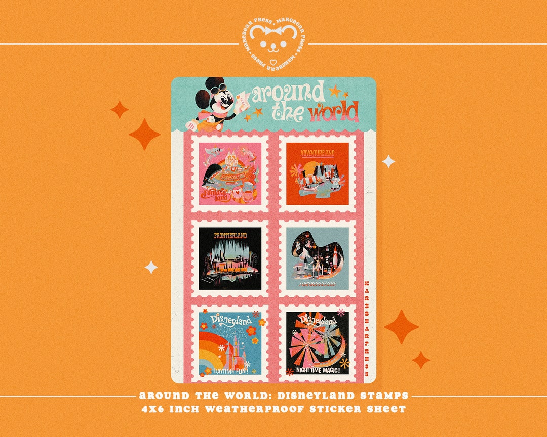 Disneyland Stamps - Sticker Sheet - Stickers for Bullet Journal ...