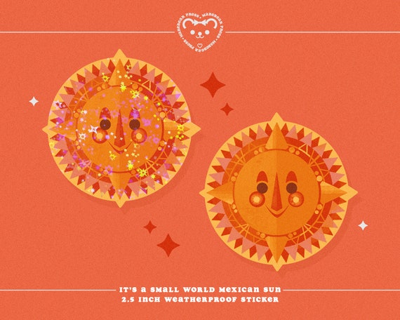 It's A Small World Mexican Sun Sticker Stickers for - Etsy