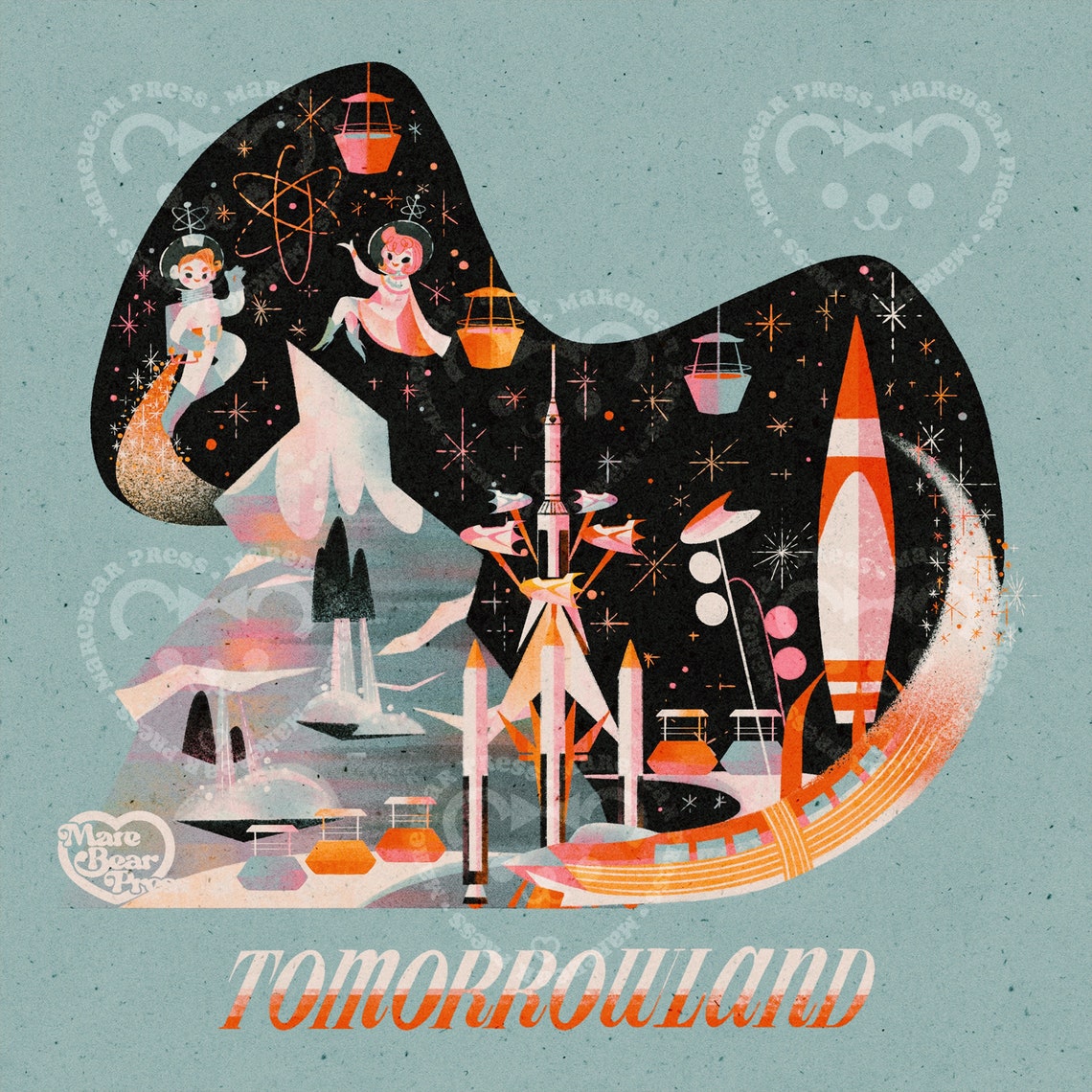 Yesterday, Tomorrow, & Fantasy - Art Print - Inspired by Disneyland - Etsy