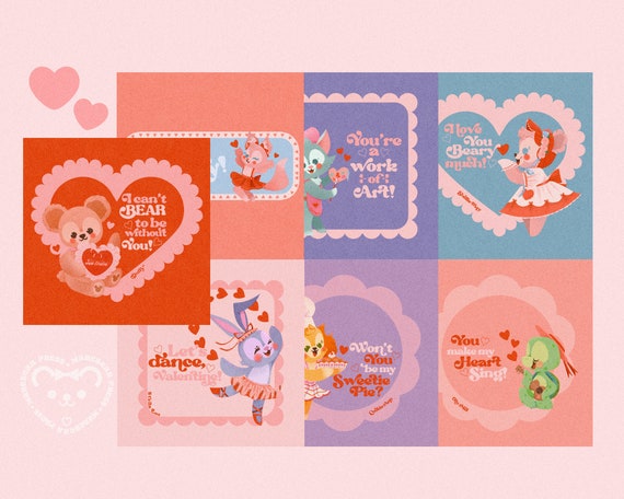 Duffy & Friends Valentine's Collection Pick Any Print | Etsy