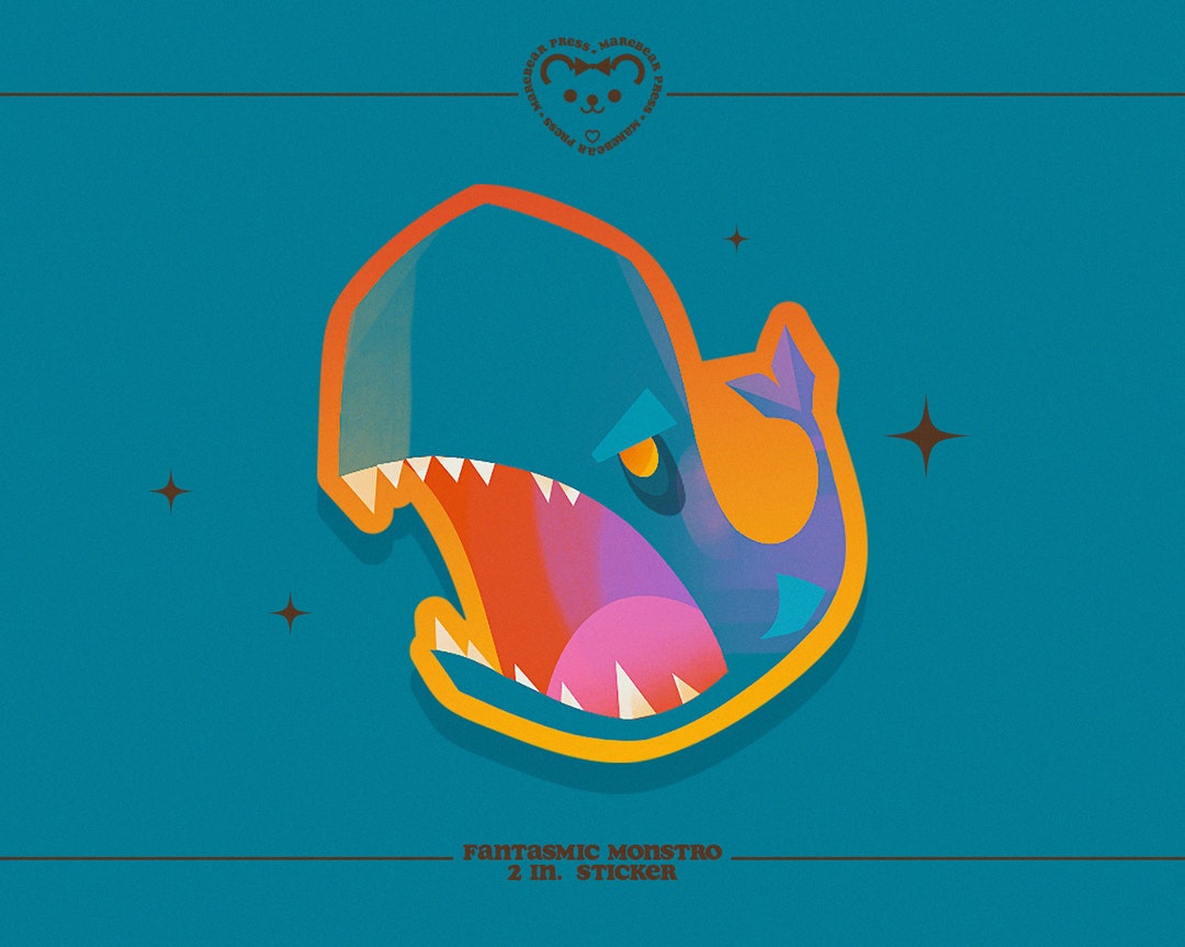 Monstro 2 In. Sticker Stickers for Bullet Journal, Water Bottles, and ...