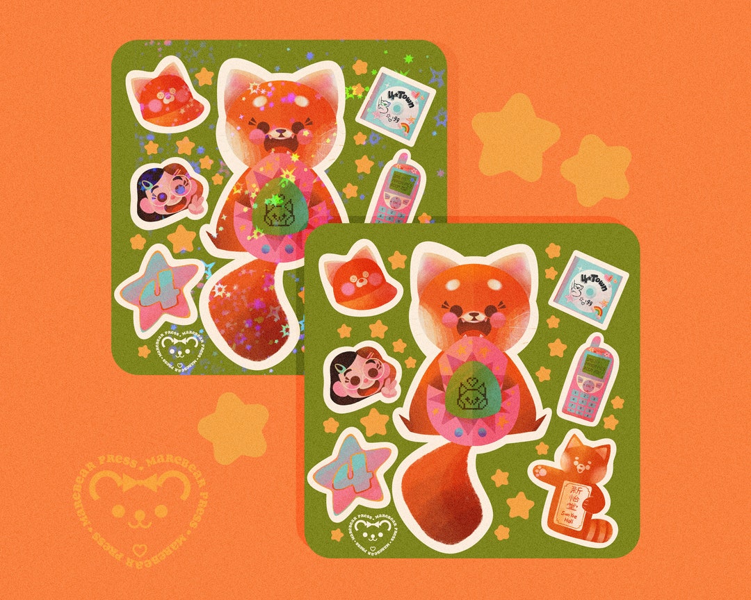 Turning Red Sticker Sheet Stickers for Bullet Journal, Scrapbooks, and ...