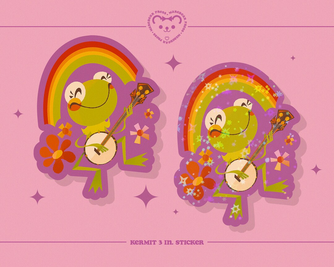 Kermit Rainbow Connection - 3 In. Sticker - Stickers for Bullet Journal ...