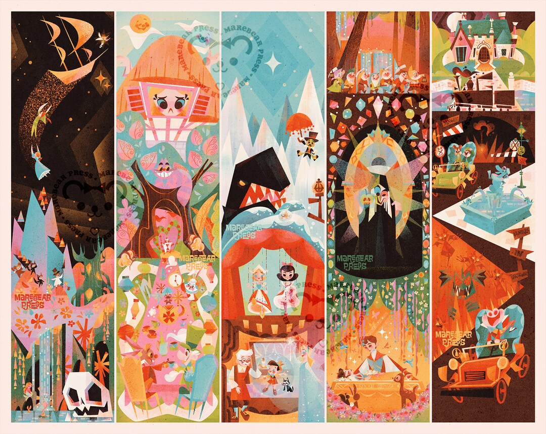 Fantasyland Dark Rides - Art Print - Inspired by Disneyland - Etsy