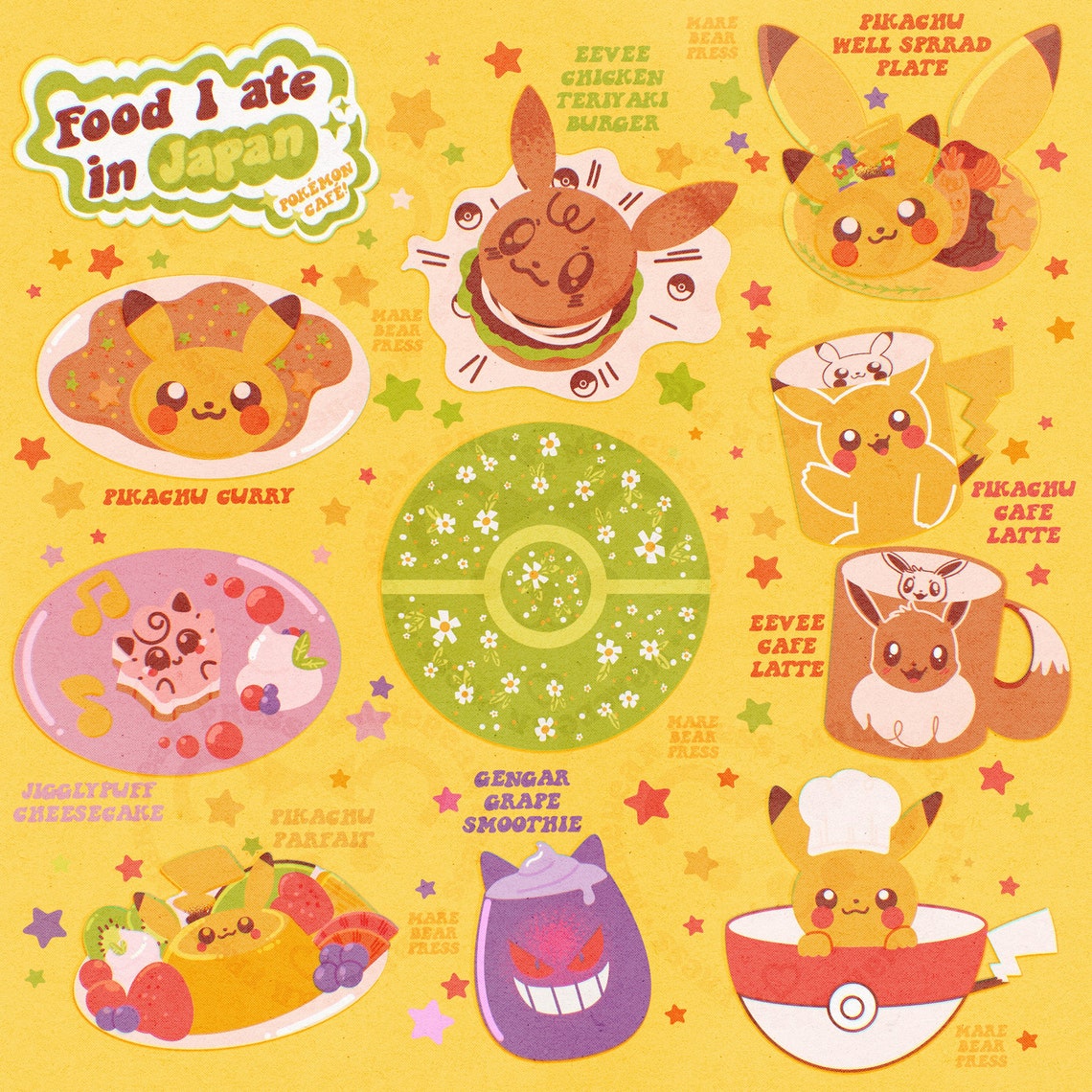 Food I Ate in Japan: Pokemon Cafe Art Print - Etsy