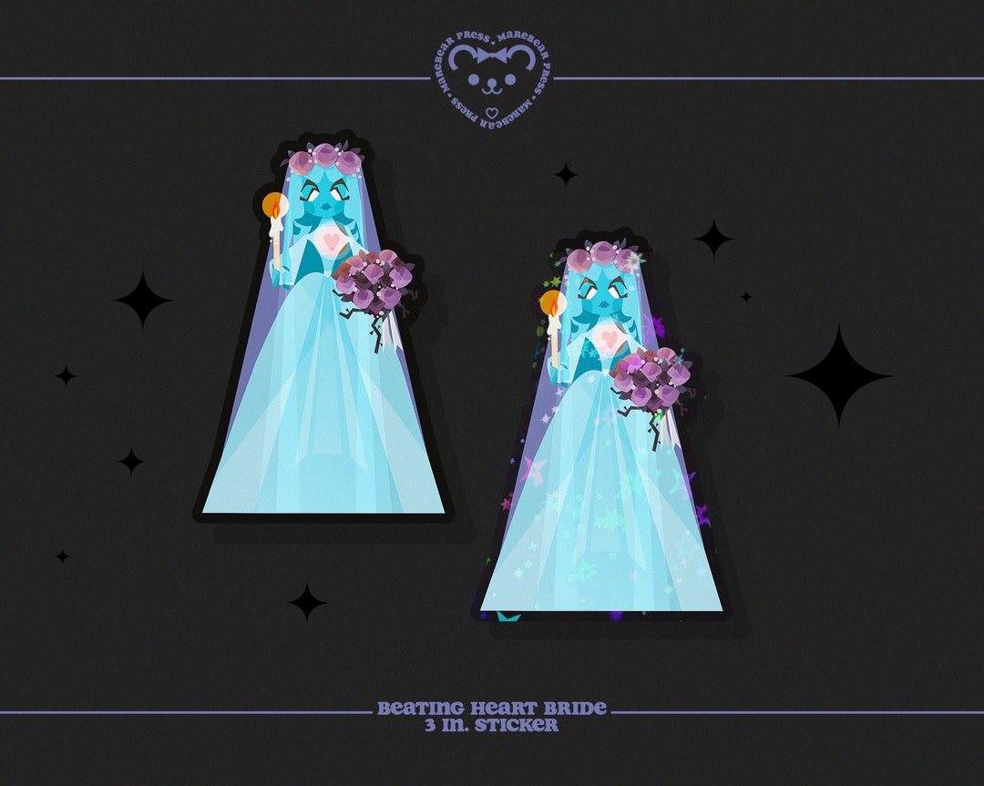 Beating Heart Bride - 3 In. Sticker - Stickers for Bullet Journal ...