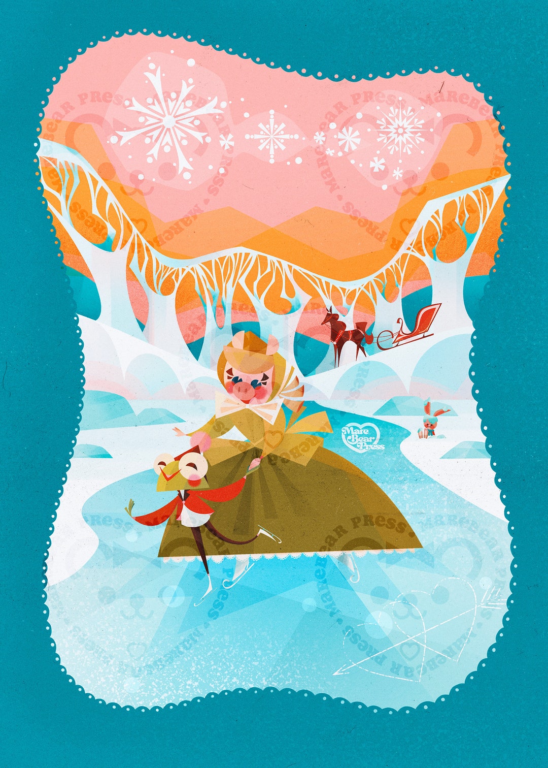 We're Together (again) Once Upon a Wintertime - Holiday Art Print ...