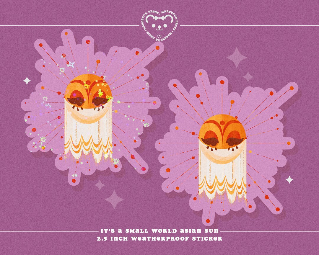 It's a Small World Asian Sun - Sticker - Stickers for Bullet Journal ...