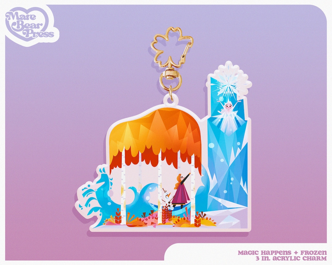Magic Happens Frozen - Disneyland Inspired Acrylic Charm - 3 In. - Etsy