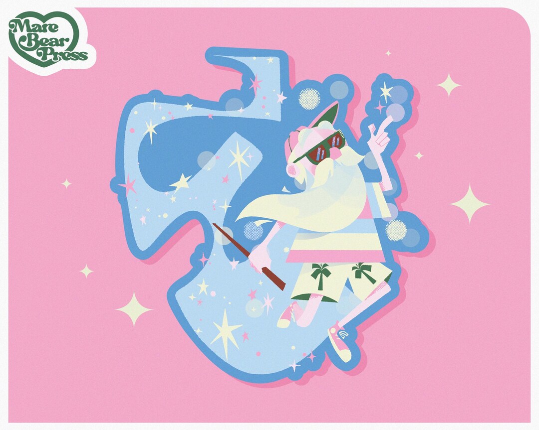 Vacation Mode Merlin - 3 In. Sticker - Stickers for Bullet Journal ...