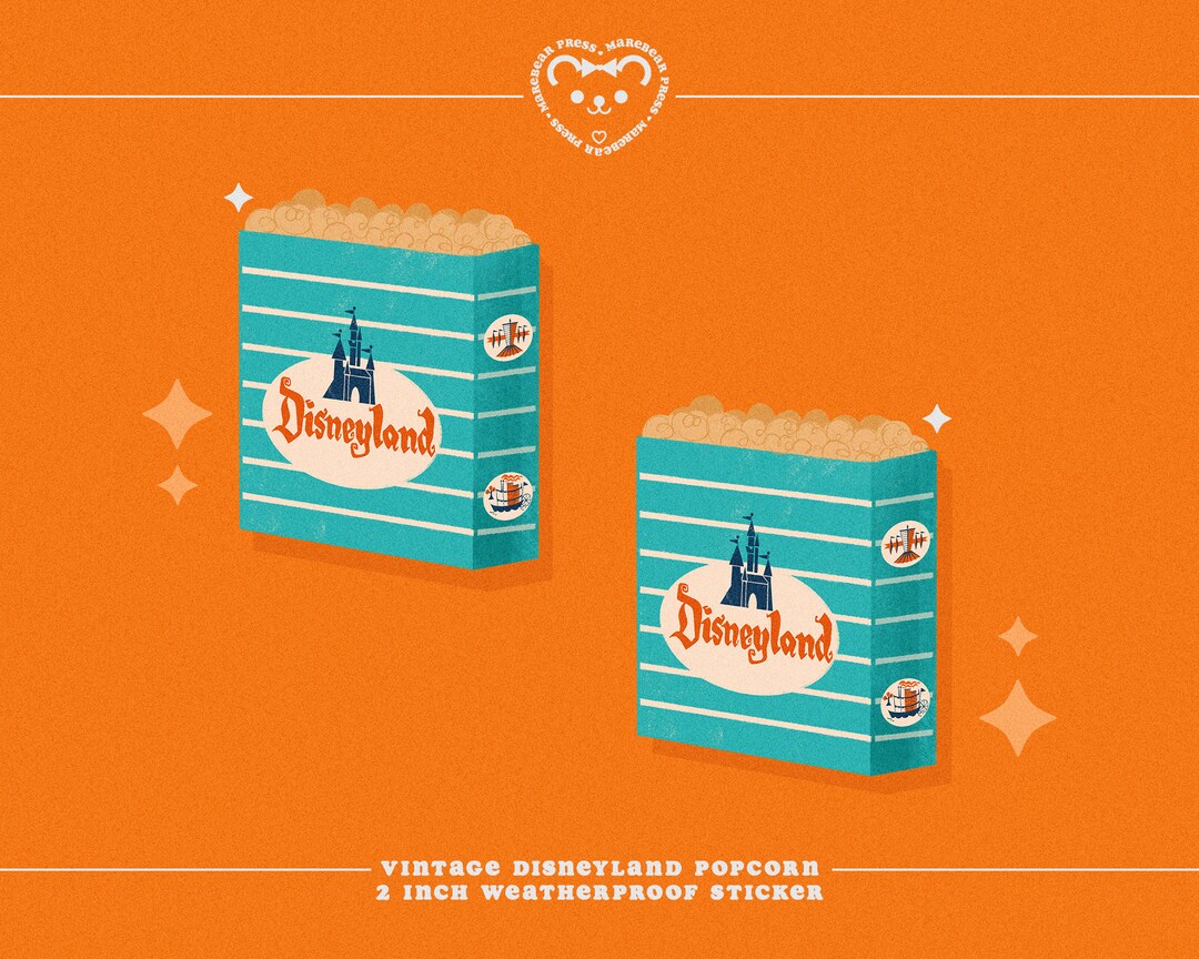 Disneyland Popcorn - Sticker - Stickers for Bullet Journal, Scrapbooks ...