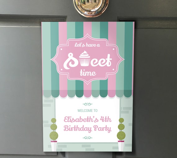 Girls Party Decorations Welcome Sign & Direction Signs | Etsy