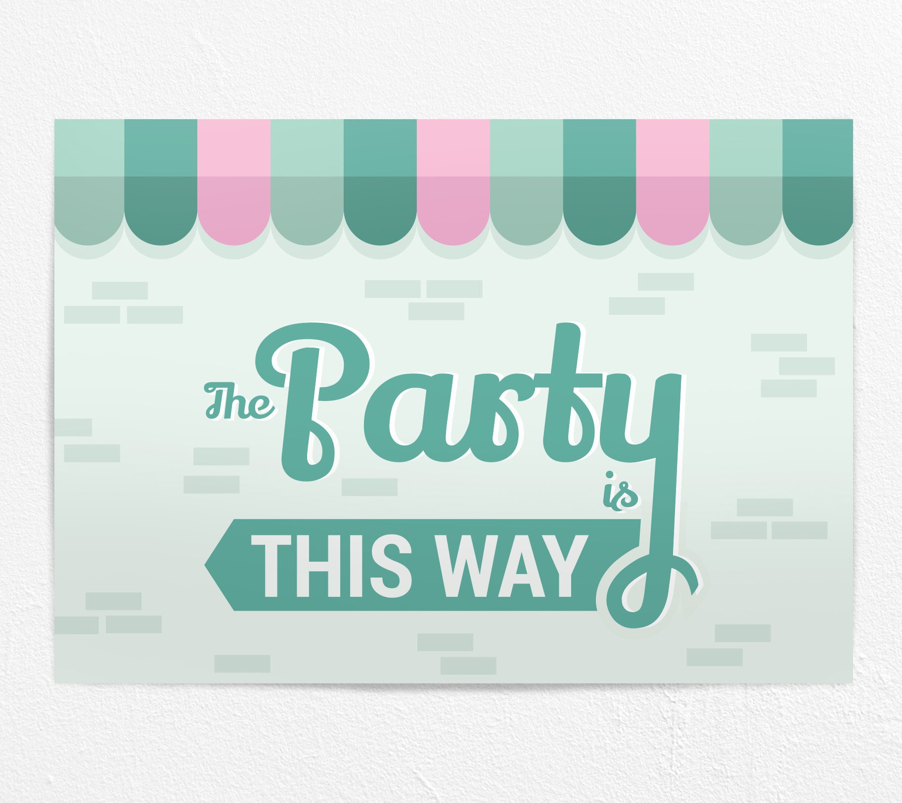 Girls Party Decorations, Welcome Sign & Direction Signs, Birthday Sign ...