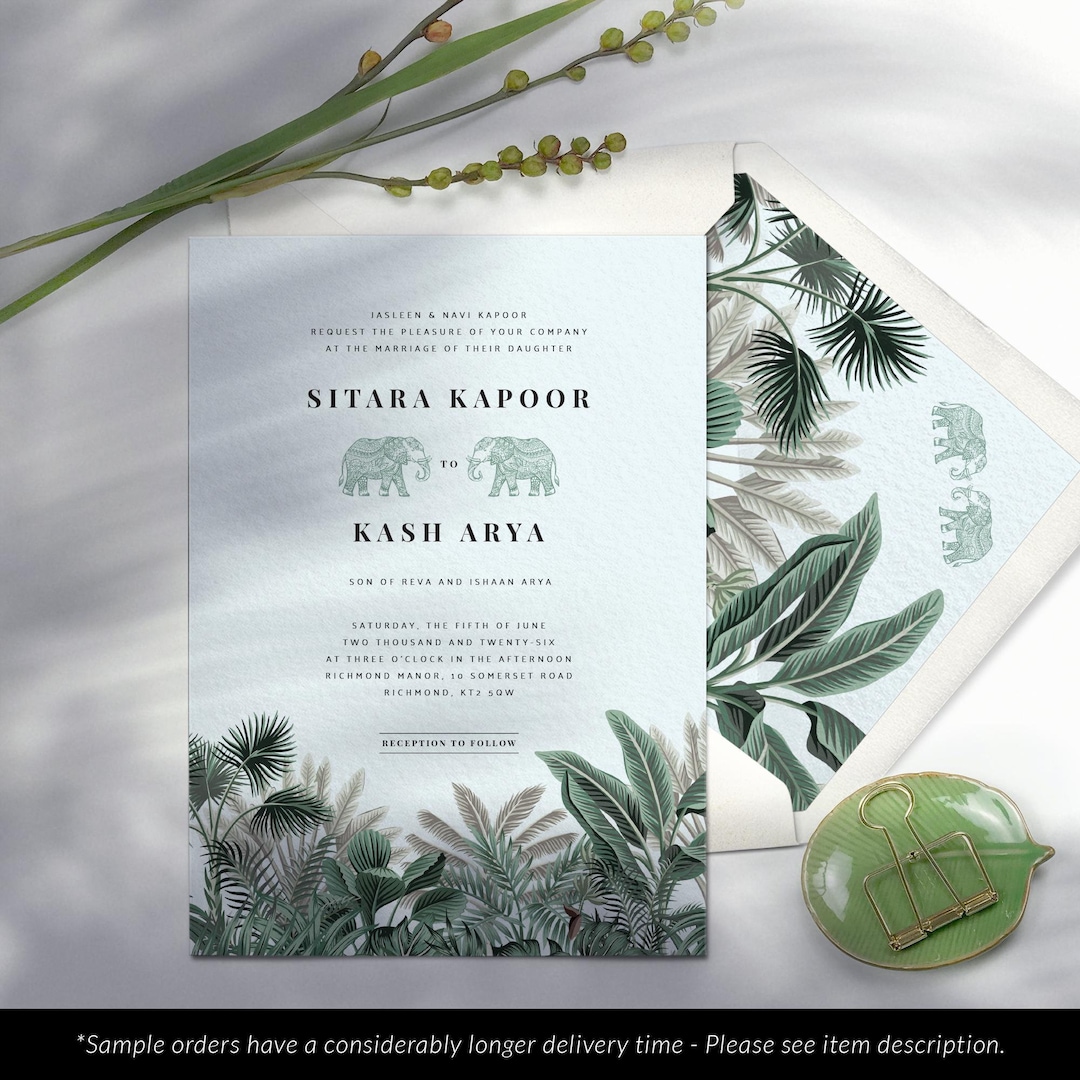 Hindu Wedding Invitation - Hindu Wedding Invite - Indian Wedding ...
