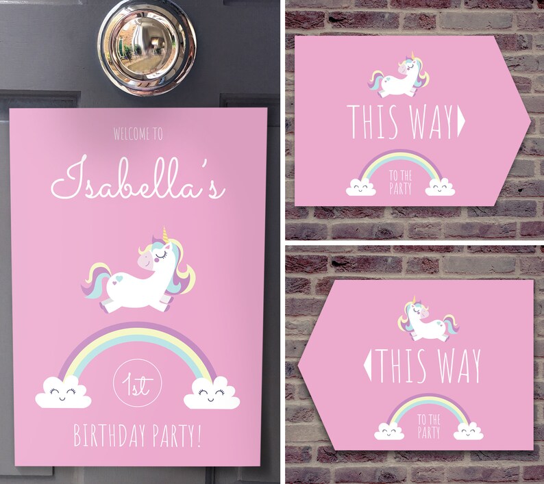 Unicorn Banner, Unicorn Nursery Bunting, Birthday Banner, Girl Party ...