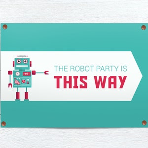 Robot Birthday Banner, Pennant Banner, Party Bunting, Alphabet Bunting ...