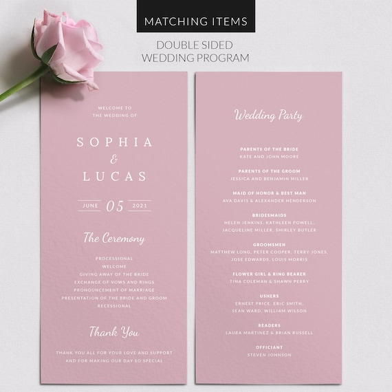 Paper & Party Supplies Printed menus or digital printable PDFs Simple ...