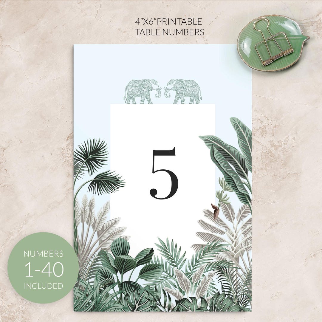 Indian Wedding Table Numbers - Modern Tropical Table Numbers Wedding ...