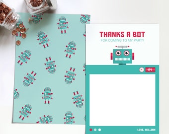 Robot Thank You Cards - Etsy