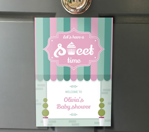 Baby Shower Decorations Girl, Welcome Baby Shower Sign and Direction ...