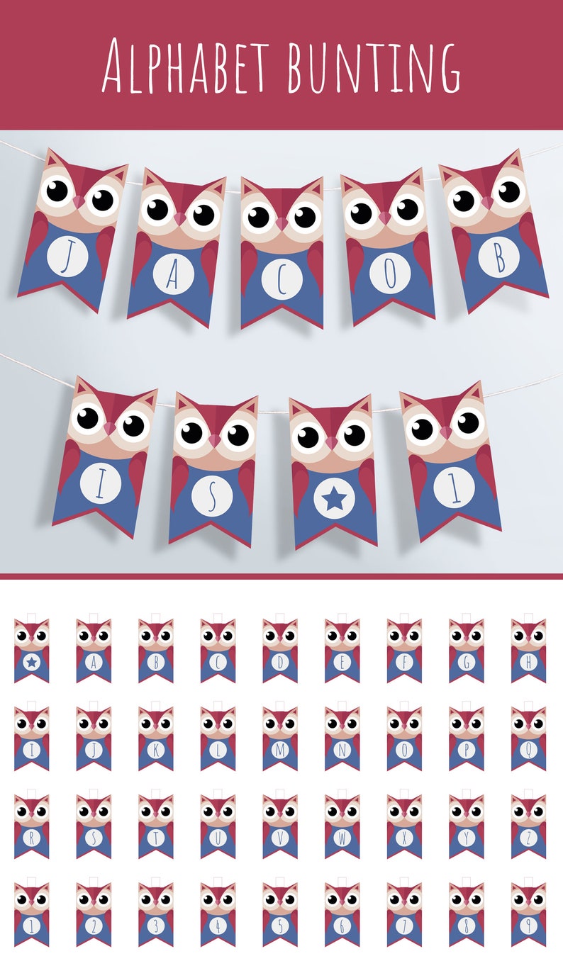 Owl Banner, Woodland Banner, Birthday Banner, First Birthday Boy ...