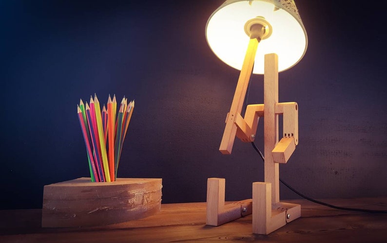 Stickman bedside lamp Table Lamp Home Decor | Etsy