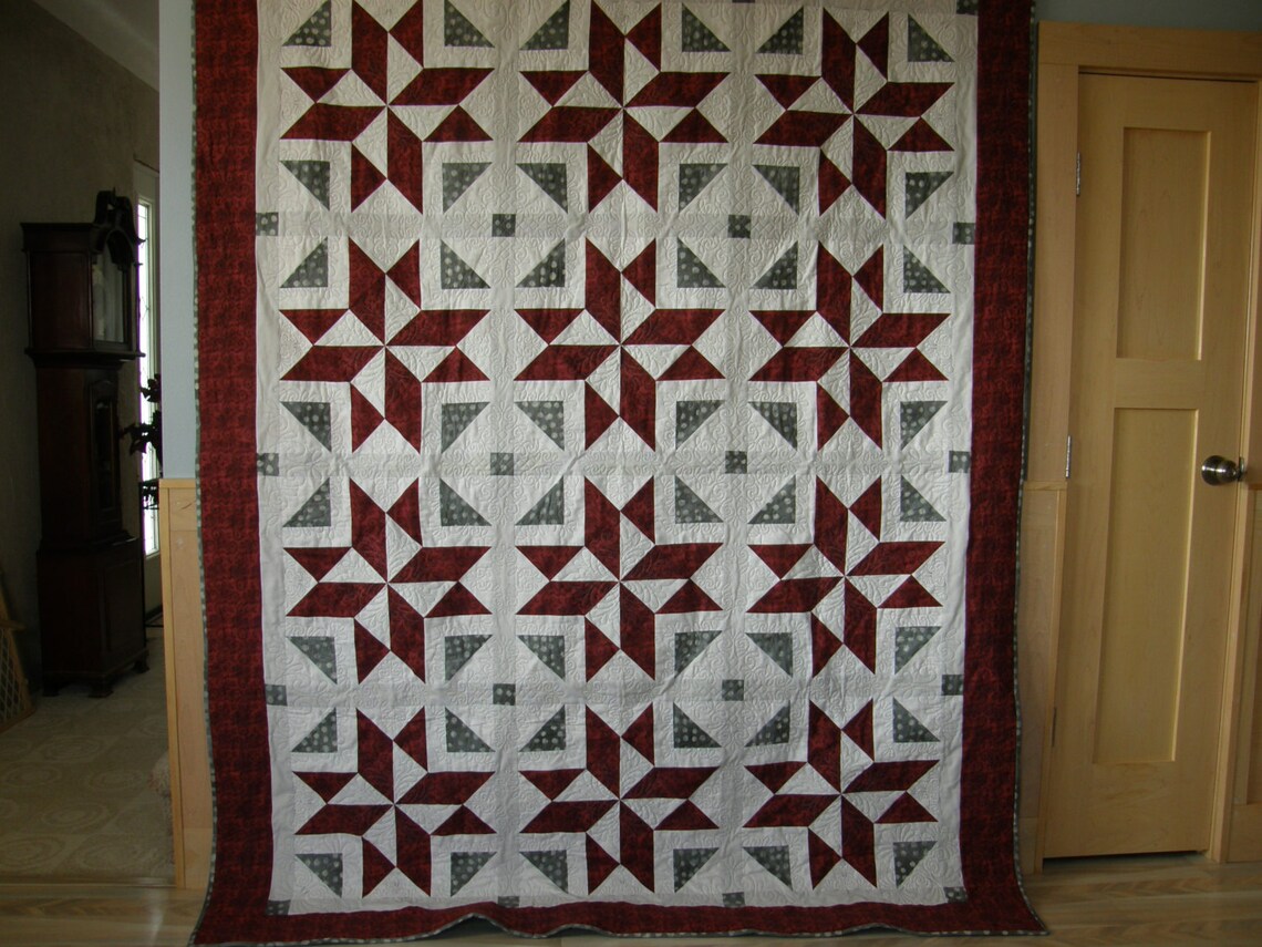 Red Star Quilt - Etsy