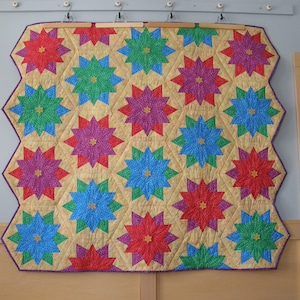 Red Star Quilt - Etsy