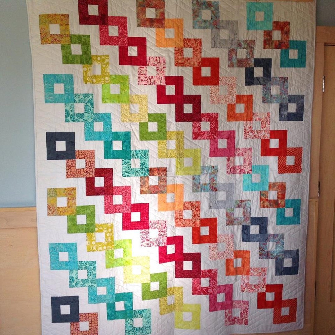 Modern Squares Quilt - Etsy