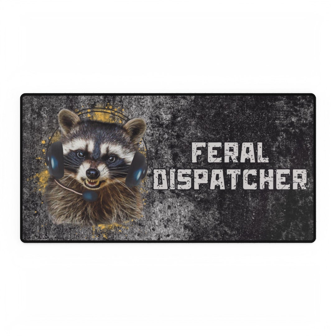 Funny Angry Raccoon Feral Dispatcher Desk Mat - Etsy