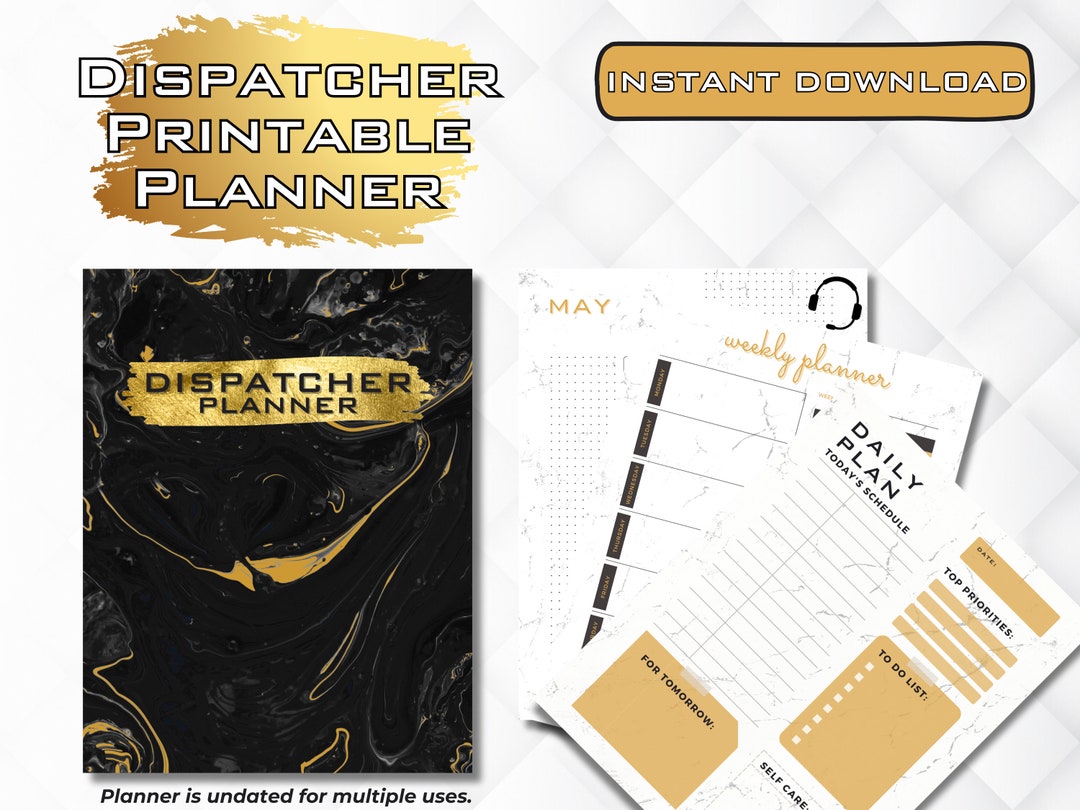 Printable 911 Dispatcher Planner Undated Monday Start - Etsy