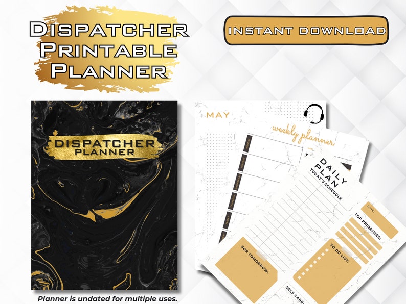 Printable 911 Dispatcher Planner Undated Monday Start - Etsy