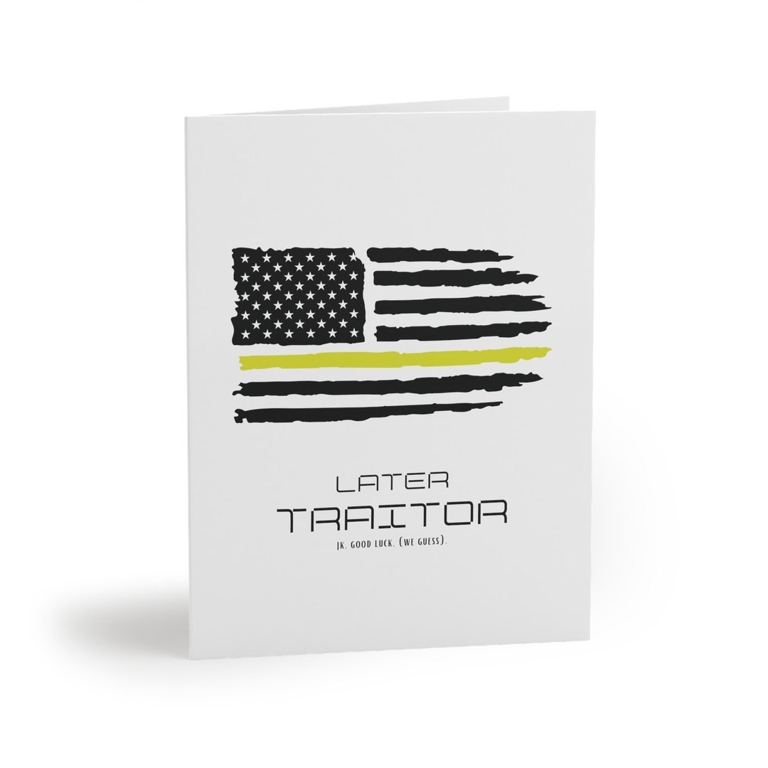 Later Traitor Cards for 911 Staff Farewell Cards Retirement Cards - Etsy