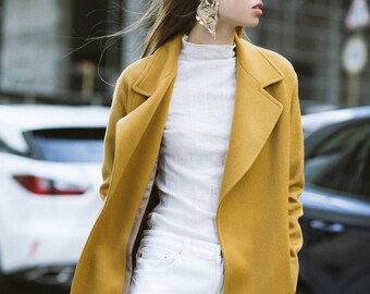 Mustard Yellow Coat | Etsy