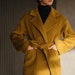 Mustard Wool Wrap Coat: Oversized Autumn Overcoat - Etsy