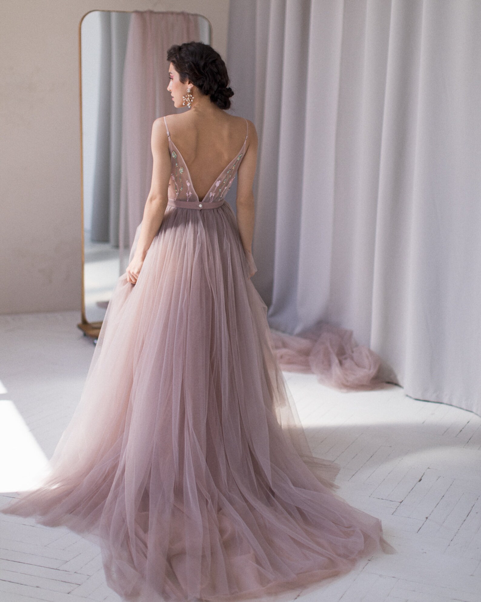 Tulle Wedding Skirt: Bridal Full Skirt With Train - Etsy