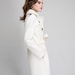 Ivory Wool Coat / Cream Wool Trench Coat/ Double-breasted - Etsy