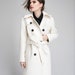 Ivory Wool Coat / Cream Wool Trench Coat/ Double-breasted - Etsy